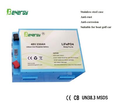 China 48V 230Ah LiFePO4 Battery Pack with Metal Case for Deep Cycle Applications in Solar, RV, and Golf Cart for sale