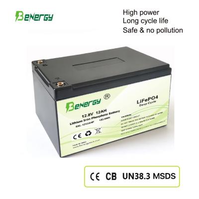China 12V 12Ah LiFePO4 Deep Cycle Battery – 2000+ Cycles, IP65 Waterproof – Replacement for Agricultural Sprayer Pump, Kids Ride-On Car, Power Wheels for sale