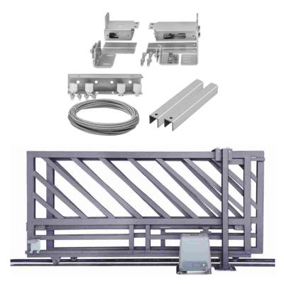 China Galvanized Double Door Telescopic Sliding Gate Hardware Automatic 3M 4M for sale