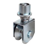 China Steel Metal 360 Degree Rotational Door Rollers Gate Wheel Radius Corner for sale