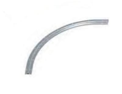 China Silver Round The Corner Turning Sliding Gate Curved Track Door Rail for sale