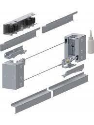 China Automatic Gate Diy Opener Telescopic Sliding Door Hardware Silvery for sale