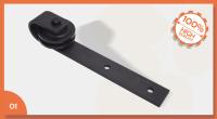 China 6.6FT Powder coated Sliding Barn Door Hardware Accessories Black With 2m Rail for sale