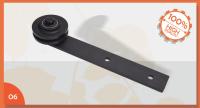 China 6.6FT Powder coated Sliding Barn Door Hardware Accessories Black With 2m Rail for sale