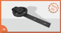 China 6.6FT Powder coated Sliding Barn Door Hardware Accessories Black With 2m Rail for sale