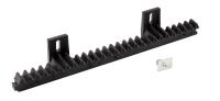 China Zinc Plated Sliding Gate Gear Rack With Bolts M4 M6 Steel Or Nylon for sale