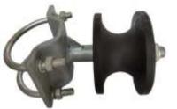 China 5327g Nylon Cantilever Gate Rollers With Bracket Chain Link Fence Gate Wheels for sale