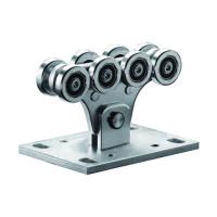 China Steel Silver Galvanized Small 8 Carriages Wheels For Sliding gate automation system Cantilever Gate Wheel for sale
