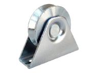 China 4'' U groove steel galvanized roller for iron gate with single bearing sliding gate wheel for sale