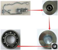 China ISO9001 Galvanized Banana Cableway Roller Trolley Pulley With Chains For Banana Farm for sale