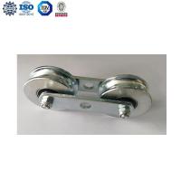 China ISO9001 Galvanized Banana Cableway Roller Trolley Pulley With Chains For Banana Farm for sale