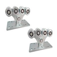 China 60x60mm Small Cantilever Gate Wheel Zn Cantilever Gate Carriage 5 Wheels 8 Medium Wheels for sale