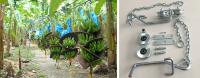China Iron Banana Cableway Roller  Zinc Silver Banana Farm Trolley Roller Pulleys for sale