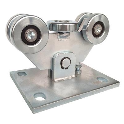 China 60mm rollers galvanized steel sliding cantilever gate support wheel for sale