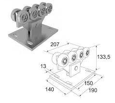 China Cantilever Slide Gate Roller Wheel Hardware Steel Metal Iron 8 Wheels 10 Wheel for sale