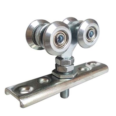 China 25mm Four Rollers Sliding Gate Hanger Roller Wheels With Bearings for sale