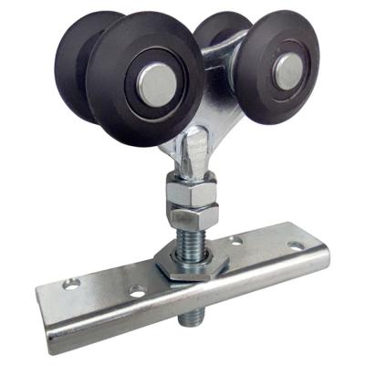 China 35mm truck hanging gate rollers channel 2.9m 5.8m heavy duty sliding door wheels 4 for sale