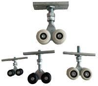 China 25mm Sliding Door Top Track Roller Bracket 2 Or 4 Wheel 3m 100kg Load for sale