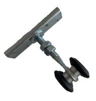 China 25mm Sliding Door Top Track Roller Bracket 2 Or 4 Wheel 3m 100kg Load for sale