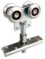 China SGS IOS BV sliding farm barn door rollers and track Rail Double Wheel for sale