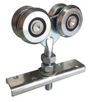 China 38mm Garage Industrial Sliding Door Tracks And Rollers 4 Wheel for sale