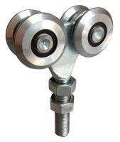 China SGS IOS BV sliding farm barn door rollers and track Rail Double Wheel for sale
