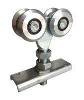 China SGS IOS BV sliding farm barn door rollers and track Rail Double Wheel for sale