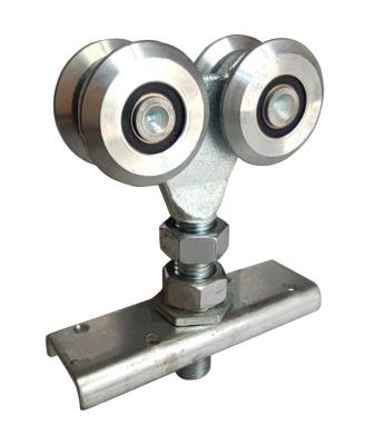 China SGS IOS BV sliding farm barn door rollers and track Rail Double Wheel for sale