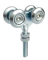 China SGS IOS BV sliding farm barn door rollers and track Rail Double Wheel for sale