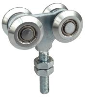 China 38mm Garage Industrial Sliding Door Tracks And Rollers 4 Wheel for sale