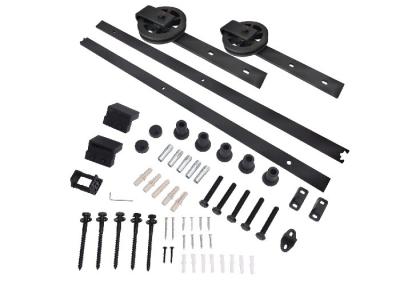 China 11 Foot 12ft Barn Gate Hardware Heavy Duty Barn Door Trolley Wheels  And Bracket Top Mount for sale