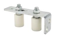 China 280kg Sliding Gate Guide Bracket Zinc Plated Steel Sliding Door Guide Bracket With Nylon Rollers for sale