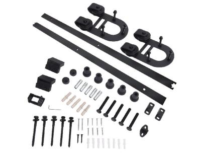 China U Shaped Shed Sliding Barn Door Rollers Double Tracks Heavy Duty  6.97kg for sale