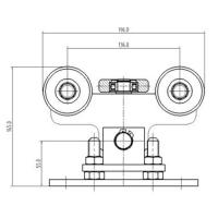 China 60mm with adjustable fixing plate cantilever gate carriage 5 wheel for sale