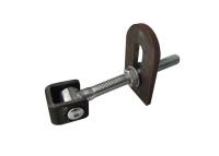China yellow galvanized out swing gate hinge with long bolt M16 for sale