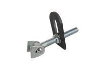 China yellow galvanized out swing gate hinge with two plates and long bolt for sale