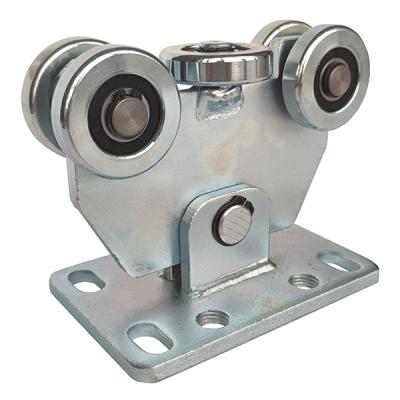 China 60x60 galvanized steel sliding cantilever gate support carriage wheel for sale