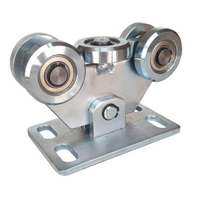 China 70x70 galvanized steel sliding cantilever gate support carriage wheel for sale