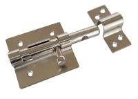China Security Two-Bolt Bathroom Sliding Door Bolt/Gate Latch Tower Sliver Zinc Steel for sale