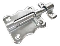 China Security Two-Bolt Bathroom Sliding Door Bolt/Gate Latch Tower Sliver Zinc Steel for sale