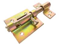 China Security Two-Bolt Bathroom Sliding Door Bolt/Gate Latch Tower Sliver Zinc Steel for sale