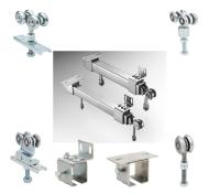China 50mm 35mm Wardrobe Industrial Hanging Door Track Kit Hanging Gate Track White Zn for sale