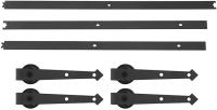 China 10 Foot Barn Gate Hardware Black Sliding Barn Door Hardware Rail For Cabinets for sale