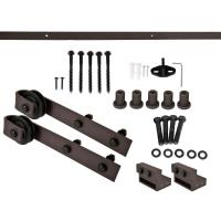 China 10 Foot Barn Gate Hardware Black Sliding Barn Door Hardware Rail For Cabinets for sale