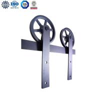 China 10 Foot Barn Gate Hardware Black Sliding Barn Door Hardware Rail For Cabinets for sale