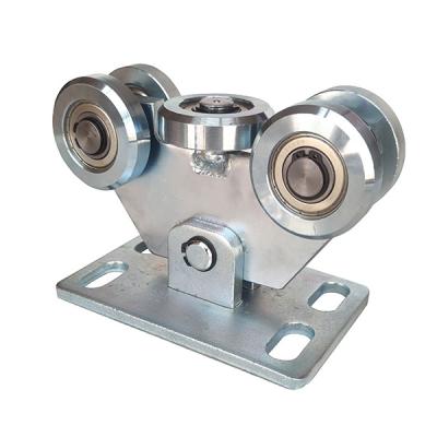 China 80x80mm Automatic Sliding Electric Cantilever Gate Wheel Carriage 8mm Base Plate for sale