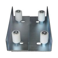 China 90 Degree Double Roller Upper Sliding Gate Roller Bracket Fixing 70mmX50mm for sale