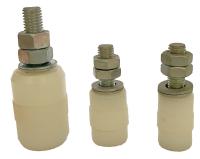 China Pvc Gate Rollers And Guides M12 30x40 30mm X 40mm Zinc Plated Bulge In Middle Surface for sale