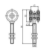 China Heavy Duty Commercial Sliding Door Rollers Wheels 38mm M12 2 Wheel for sale