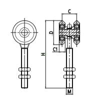 China 2 Wheels M12 100mm Sliding Hanging Garage Door Rollers Pulley Track Wheel for sale